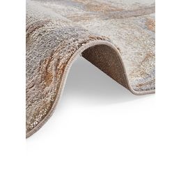 bonprix Teppich in moderner Musterung, beige, Gr.120x180 cm, Harmonische Farben auf herrlich weicher Veloursqualit&auml;t