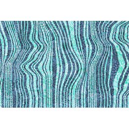 Fototapete ARCHITECTS PAPER "Atelier 47 Textile Ornament 1", bunt (dunkelblau, schwarz, t&uuml;rkisgr&uuml;n), B:4m L:2,7m, Vlies, Tapeten, Vlies, Wand, Schr&auml;ge, Decke