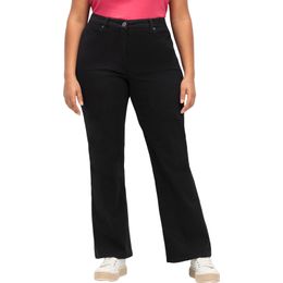 sheego Damen Stretch-Hose mit Shaping-Effekt, in Bootcut-Form schwarz Gr&ouml;&szlig;e 42