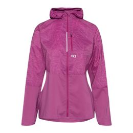 Laufjacke KARI TRAA "Vilde", Damen, Gr. L, rot, 92% Polyester, 8% Elasthan, normal, hoch geschlossener Ausschnitt, Jacken, mit wasserbest&auml;ndigem Material