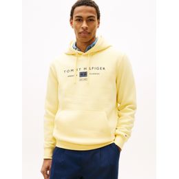 Hoodie Tommy Hilfiger "BRAND LOVE TR MONO STACK", Herren, Gr. L, citronella, Sweatware, Obermaterial: 100% Baumwolle, regular fit normal, Rippb&uuml;ndchen, Sweatshirts Hoodie