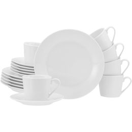 Kaffeeservice Creatable "BASE Wei&szlig;, Service 18-tlg.", wei&szlig;, 18, Porzellan, Geschirr-Sets, Kaffeeservice, Klassisch, Zeitlos, Der Allesk&ouml;nner