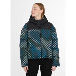 Steppjacke Ragwear "AMAZZE PRINT", Damen, Gr. L, gr&uuml;n (pine gr&uuml;n), Web, Obermaterial: 100% Polyester, gemustert, h&uuml;ftlang, Jacken Steppjacke, Rei&szlig;verschluss mit Kinnschutz