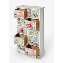bonprix Kommode, wei&szlig;, Gr.94x55 cm, Kommode mit h&uuml;bschen romantischem Design und viel Stauraum