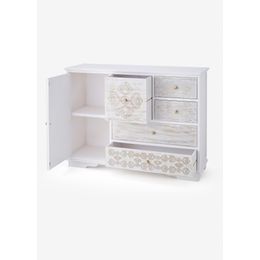 bonprix Kommode, wei&szlig;, Gr.75x105 cm, Diese Kommode bietet viel Stauraum