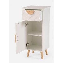 bonprix Badezimmer Kommode, wei&szlig;, Gr.78,7x35 cm, Schlichte Nat&uuml;rlichkeit vereint mit praktischer Aufbewahrung