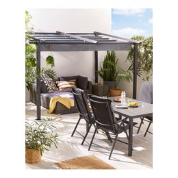 bonprix Pavillon open air zur Wandbefestigung, grau, Gr.220x360 cm, Wind- und Sonnenschutz: Pavillon open air zur Wandbefestigung
