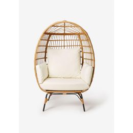 bonprix Gartensessel, beige, Gr.149x100 cm, Stylische Sitzgelegenheit aus Rattan