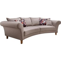Big-Sofa Home Affaire "Tassilo geschwungene Formensprache, bequem, Mega Sofa, Breite 350cm", grau (taupe), B:350cm H:95cm T:110cm, 100% Polyester, Sofas, Big-Sofa