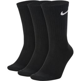 Funktionssocken Nike "U NK EVERYDAY LTWT CREW 3PR", Herren, Gr. L (42/45), schwarz, wei&szlig;, Obermaterial: 60% Baumwolle, 37% Polyester, 3% Elasthan, Socken, f&uuml;r sportive Aktivit&auml;ten und Fitness, d&auml;mpfende Eigenschaften