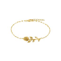 Armband Amor "Rose", gold (gelbgoldfarben), Armb&auml;nder, Damen, 19cm, Silber 925 (Sterlingsilber), Armband