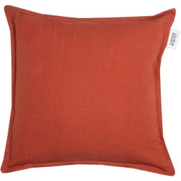 Sch&ouml;ner Wohnen Kollektion Dekokissen "Lino", rot (rot, unifarben), B:38cm L:38cm, Baumwolle, Leinen, SCH&Ouml;NER WOHNEN-KOLLEKTION, Dekokissen_Sitzkissen_Kissenh&uuml;llen, aus hochwertigem, nat&uuml;rlichem Materialmix