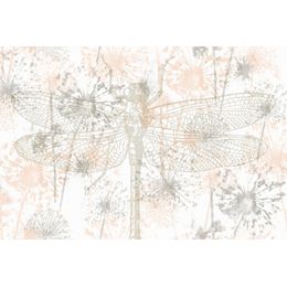 Fototapete ARCHITECTS PAPER "Atelier 47 Dragon Fly 2", orange (dunkelgrau, hellgrau, wei&szlig;), B:4m L:2,7m, Vlies, Tapeten, Vlies, Wand, Schr&auml;ge, Decke