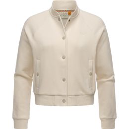 Bomberjacke Ragwear "Simonette", Damen, Gr. XXXL(46), beige, Material: 70% Baumwolle, 30% Polyester, gerade h&uuml;ftlang, hoch geschlossener Ausschnitt, &Auml;rmel ohne &Auml;rmelschlitz Rippstrickb&uuml;ndchen, Jacken Bomberjacke, stylische Damen Collegejacke f&uuml;r den &Uuml;bergang