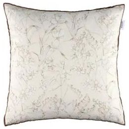 Sch&ouml;ner Wohnen Dekokissen "Lovely", beige, gebl&uuml;mt, B:45cm H:1cm L:45cm, Baumwolle, Leinen, SCH&Ouml;NER WOHNEN-KOLLEKTION, Dekokissen_Sitzkissen_Kissenh&uuml;llen, aus edlen Naturmaterialien