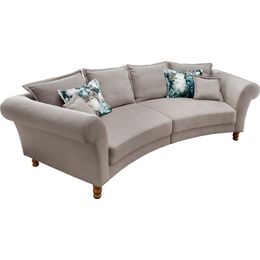 Big-Sofa Home Affaire "Tassilo geschwungene Formensprache, bequem, Mega Sofa, Breite 350cm", grau (hellgrau), B:350cm H:95cm T:110cm, 100% Polyester, Sofas, Big-Sofa