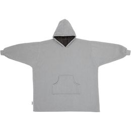 Wohndecke s.Oliver "s.Oliver Lounge Hoodie", grau, B:110cm L:100cm, Polyester, Wohndecken, Wohndecke, mit Kapuze, &Auml;rmeln und Tasche