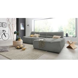 Ecksofa DOMO collection "Cesena moderne Polsterecke mit flachen Armlehnen, L-Form", grau, B:288cm H:81cm T:175cm, Sofas, Ecksofa, fester Sitzkomfort, frei im Raum stellbar