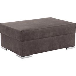 Hocker Collection AB "John, B: 100 cm", grau (dunkelgrau), B:100cm H:40cm T:70cm, Luxus-Microfaser 2 (100% Polyester);Microfaser PRIMABELLE (100% Polyester);Luxus-Microfaser 1 (100% Polyester), Hocker, Hocker, optional Federkernpolsterung