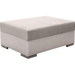 Hocker Collection AB "John, B: 100 cm", beige, B:100cm H:40cm T:70cm, 100%Polyester, Hocker, Hocker, optional Federkernpolsterung