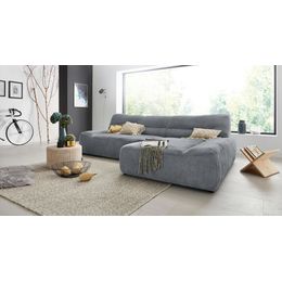 Ecksofa DOMO collection "Cesena moderne Polsterecke mit flachen Armlehnen, L-Form", grau (steel), B:288cm H:81cm T:175cm, Sofas, Ecksofa, fester Sitzkomfort, frei im Raum stellbar