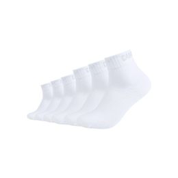 Kurzsocken CAMP DAVID "mesh ventilation", Herren, Gr. 43-46, wei&szlig;, Baumwollmischung, unifarben, Socken, mit dezentem Markenlogo