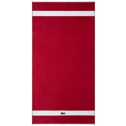 Duschtuch Lacoste "LCASUAL", rouge, B:70cm L:140cm, Frottier, Baumwolle, Handt&uuml;cher, mit Label-Applikationen und Bord&uuml;re