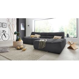 Ecksofa DOMO collection "Cesena moderne Polsterecke mit flachen Armlehnen, L-Form", grau (anthrazit), B:288cm H:81cm T:175cm, Sofas, Ecksofa, fester Sitzkomfort, frei im Raum stellbar
