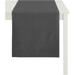 Tischl&auml;ufer Apelt "Arizona, Uni-Basic" Gr. 1, grau (anthrazit), B:44cm L:140cm, Leinen, Polyester, Tischdecken, Leinenoptik
