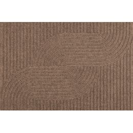 Fu&szlig;matte "Loop taupe", beige, B:60cm H:8mm L:90cm, Obermaterial: 50% Polyester, 50% Polypropylen, wash+dry by Kleen-Tex, Teppiche, Fu&szlig;matte