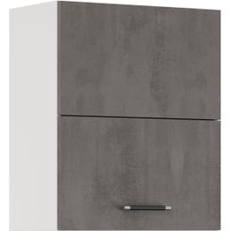 Faltlifth&auml;ngeschrank IMPULS K&Uuml;CHEN "Prag", In zwei Breiten f&uuml;r eine flexible Nutzung,, H&ouml;he 72,3cm", grau (beton, optik schiefer dunkelgrau), B:60cm H:72,3cm T:34,2cm, Dekorfolie, Holzwerkstoff, Schr&auml;nke, vormontiert, mit Falt-Liftt&uuml;r bestehend aus 2 Fronten