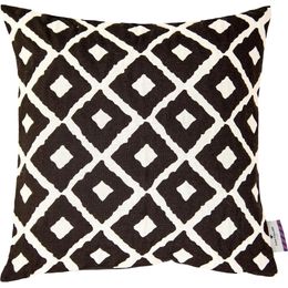 Dekokissen Tom Tailor HOME "Small Squares" Gr. 2, schwarz (schwarz, wei&szlig;, gemustert), B:50cm L:50cm, Mischgewebe, Dekokissen_Sitzkissen_Kissenh&uuml;llen, Kissenh&uuml;lle ohne F&uuml;llung, 1 St&uuml;ck