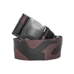 H&uuml;ftg&uuml;rtel Urban Classics "Urban Classics Unisex Jaquard Camo Belt", Damen, Gr. 120cm, schwarz, braun, 100% Polyester, G&uuml;rtel H&uuml;ftg&uuml;rtel