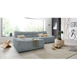 Ecksofa DOMO collection "Cesena moderne Polsterecke mit flachen Armlehnen, L-Form", gr&uuml;n (mint), B:288cm H:81cm T:175cm, Sofas, Ecksofa, fester Sitzkomfort, frei im Raum stellbar