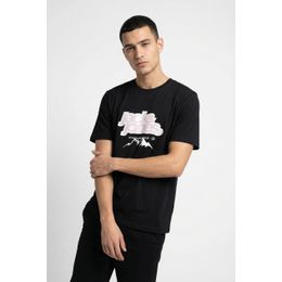 Jack & Jones T-Shirt JACK & JONES "JCOFLARE FRONT TEE SS CREW NECK FST", Damen, Gr. S, schwarz, Jersey, Obermaterial: 100% Baumwolle, bedruckt, regular fit, Rundhals, Shirts T-Shirt