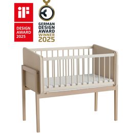 Beistellbett Paidi "LITTLE CLOUD", beige (buche, cashmere, beige), B:99cm H:110cm T:57cm, Holz teilmassiv, Babybetten, mit Lattenrost, variabel h&ouml;henverstellbar, umbaubar zum Tiny Sofa