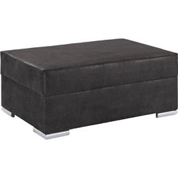Hocker Collection AB "John, B: 100 cm", schwarz, B:100cm H:40cm T:70cm, Luxus-Microfaser 2 (100% Polyester);Microfaser PRIMABELLE (100% Polyester);Luxus-Microfaser 1 (100% Polyester), Hocker, Hocker, optional Federkernpolsterung