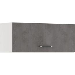 Klapph&auml;ngeschrank IMPULS K&Uuml;CHEN "Prag", In zwei Breiten f&uuml;r eine flexible Nutzung,, H&ouml;he: 35,7 cm", grau (beton, optik schiefer dunkelgrau), B:90cm H:35,7cm T:34,2cm, Dekorfolie, Holzwerkstoff, Schr&auml;nke, vormontiert, mit Klappe