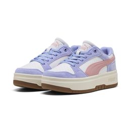 Sneaker Puma "Rebound Femme Low Sneakers Damen", Damen, Gr. 42, intense lavender rosy outlook wei&szlig; lila pink, Obermaterial: Synthetik, Kuhleder, Textil. Futter: Textil. Innensohle: Textil, Keine Angabe. Laufsohle: Gummi, Schuhe Sneaker