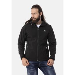 Cipo & Baxx Funktionsjacke CIPO & BAXX "CJ289", Herren, Gr. S, schwarz, Stoff, 100% Polyester, unifarben, regular fit normal, Jacken Funktionsjacke, im unifarbenen Look