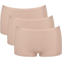 Panty Sloggi "GO Daily Cotton", Damen, Gr. XL, beige (new beige), Single Jersey, Obermaterial: 95% Baumwolle, 5% Elasthan, Unterhosen Panty, Glanz-Effekt Details, elastisch, bequem, Baumwollmix