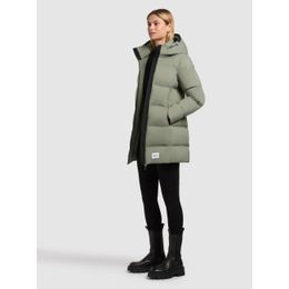 Steppjacke Khujo "TANARE3", Damen, Gr. L, muted gr&uuml;n, 100% Nylon, unifarben, regular fit, eingesetzt elastischer Bund, Jacken Steppjacke