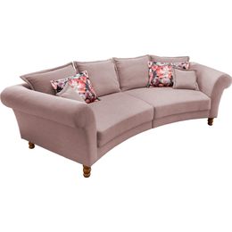 Big-Sofa Home Affaire "Tassilo geschwungene Formensprache, bequem, Mega Sofa, Breite 350cm", rosa (flamingo), B:350cm H:95cm T:110cm, 100% Polyester, Sofas, Big-Sofa