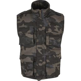 Jerseyweste Brandit "Brandit Herren Ranger Vest", Herren, Gr. L, schwarzcamo, 80% Polyester, 20% Baumwolle, Westen