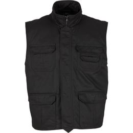Steppweste Brandit "Brandit Safari Vest", Herren, Gr. 4XL, schwarz, 100% Polyester, Westen Steppweste