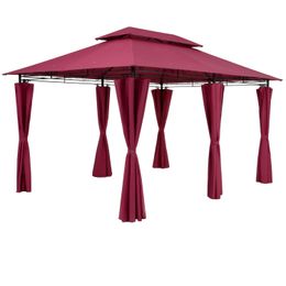 Casaria Pavillon Topas Bordeauxviolett 3x4m UV-Schutz 50+