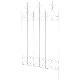 CLP Rankgitter Metall 130 cm hoch Flieder, stabile Rankhilfe f&uuml;r Kletterpflanzen, vormontiert, Landhausstil, Spalier Sichtschutz
