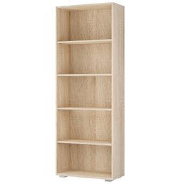 Casaria B&uuml;cherregal Vela Eiche 5 F&auml;cher