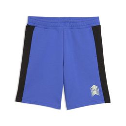 Sporthose Puma "Active Sports Shorts Jungen", M&auml;dchen, Gr. 116, Normalgr&ouml;&szlig;en, royal sapphire blau, Obermaterial: 67% Baumwolle, 26% Polyester, 7% Elasthan. Seitenpartie: 67% Baumwolle, 7% Elasthan, 26% Polyester. Seitentasche &ndash; Oben: 100% Baumwolle, bedruckt, regular fit, Hosen Sporthose