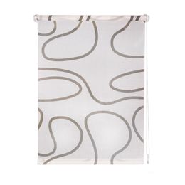 ONDECO Tageslichtrollo Win Move ohne Bohren Klemmfix lichtdurchl&auml;ssig und Blickdicht Gr&ouml;&szlig;e: 75x160 cm, Farbvariante: Wei&szlig;-Taupe